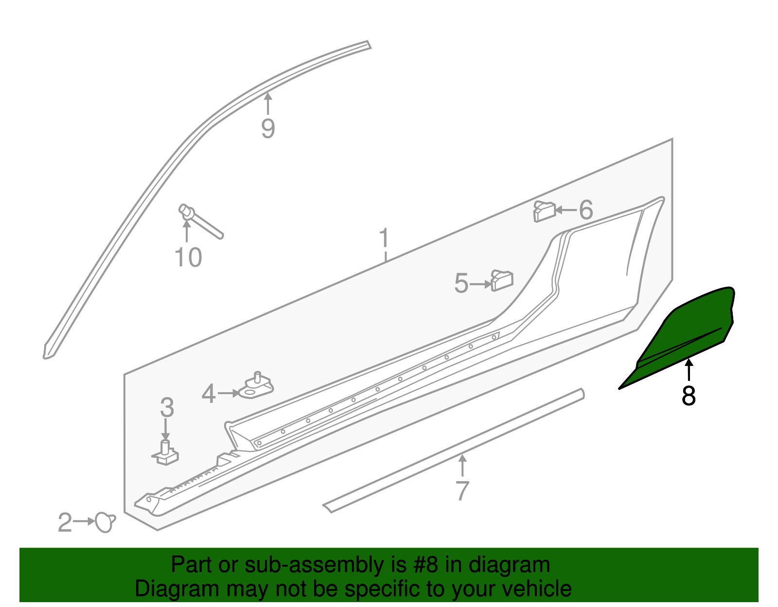 2016-2024 Chevrolet Camaro Driver Side Rocker Panel Molding Protective ...