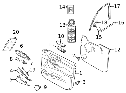 Interior Trim - Front Door for 2022 BMW X6 | getBMWparts