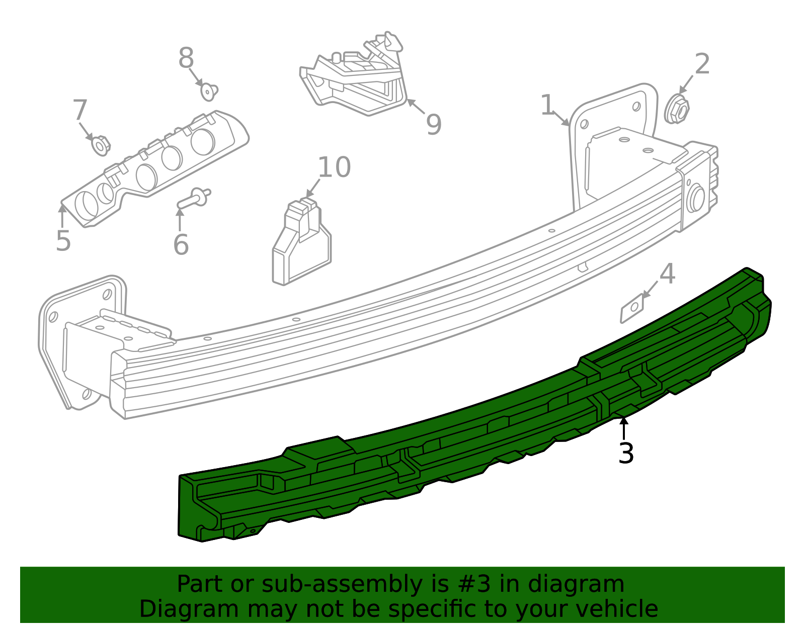 2021-2023 Chevrolet Trailblazer Rear Bumper Cover Energy Absorber ...