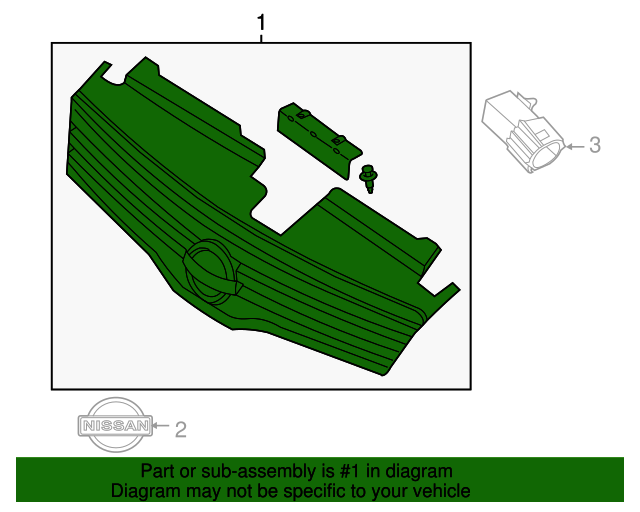 62070-ZX00A - Grille 2010-2012 Nissan Altima | Nissan Parts ...