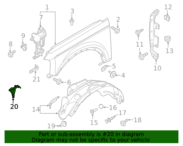 2021 Ford Bronco Front Shield MB3Z-16055-A | QuirkParts