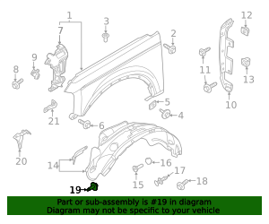 Ford -W715694-S300 - Wheel Opening Molding Rivet - 2019-2021 Ford | OEM ...