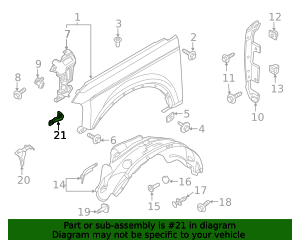 2021 Ford Bronco Front Shield Bracket M2DZ-16B116-A | TascaParts.com