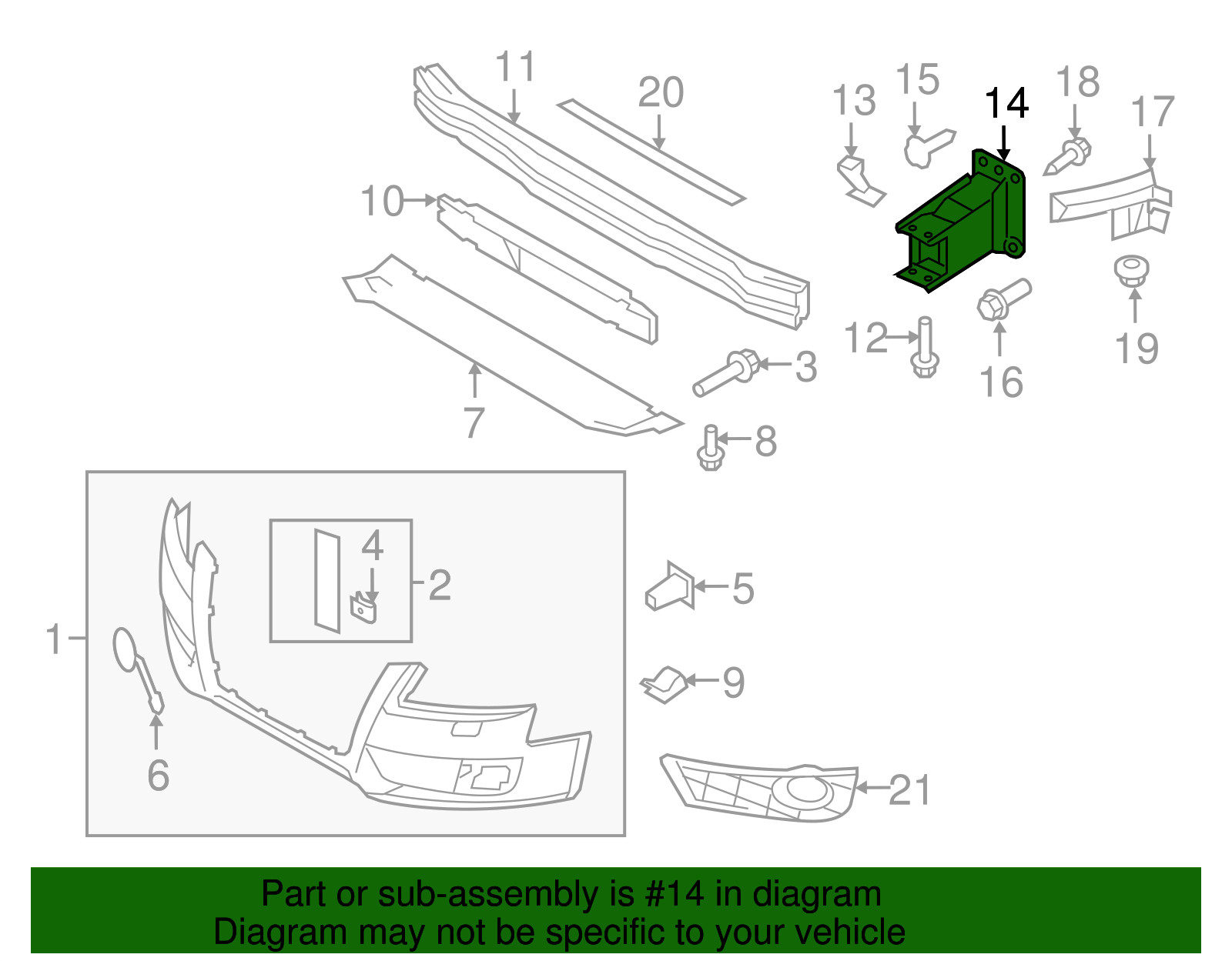 2008-2017 Audi Bumper Bracket 8K0-807-133-D | Genuine Audi Parts