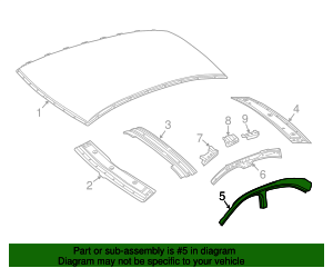 205-630-46-02 - Roof Rail 2015-2021 Mercedes-Benz | Mercedes-Benz USA Parts