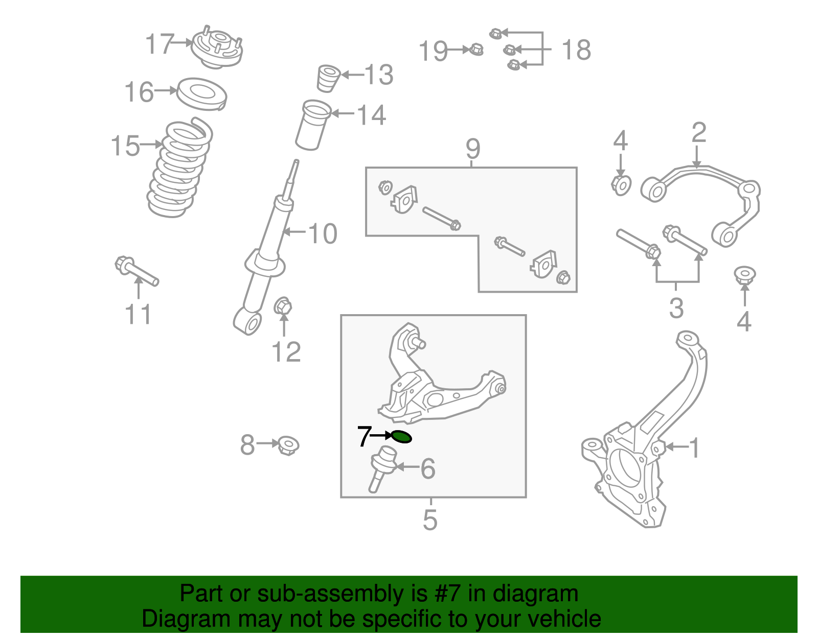 7L1Z-3K050-A - 2009-2024 Ford - Lower Ball Joint Snap Ring | Sunrise ...