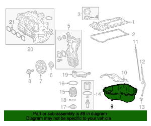12101-0V010 - Engine Oil Pan 2013-2018 Lexus ES300h | AutoNationParts.com