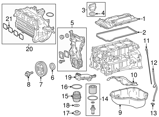 12101-0V010 - Engine Oil Pan 2013-2018 Lexus ES300h | AutoNationParts.com