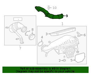 264-090-72-00 - Inlet Duct 2020-2022 Mercedes-Benz GLC 300 | Mercedes ...