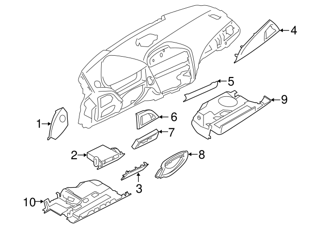 51-45-9-226-063 - Instrument Panel Molding 2014-2017 BMW ...