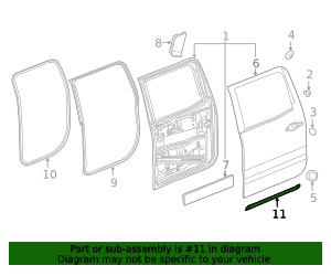 2019-2020 GM Lower Weather-Strip 23377367 | GMPartsDirect.com