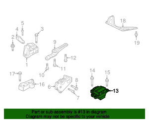 8J0-199-555-D - Trans Mount 2008-2015 Audi | Audi OEM Parts