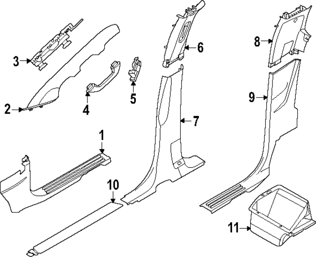 N1WZ-2613209-A - Front Sill Plate 2024 Ford Ranger | Big 3 Auto Parts