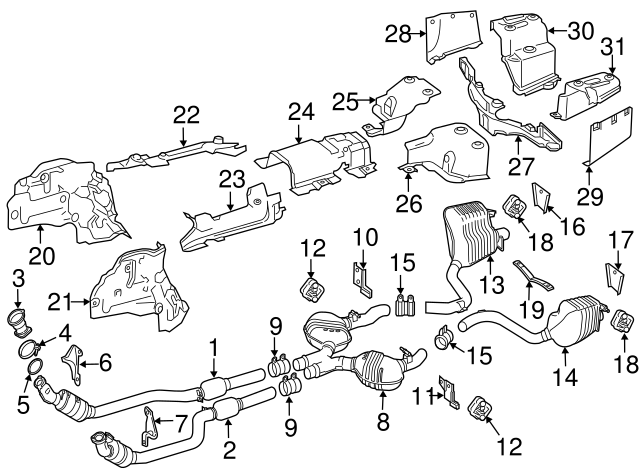 000-995-47-35 - Exhaust Muffler Clamp - 2003-2020 Mercedes-Benz | World ...