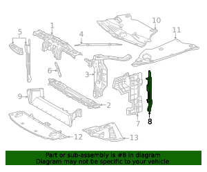 2021-2022 Toyota Mirai Air Guide Extension 16697-77010 | Toyota Parts ...
