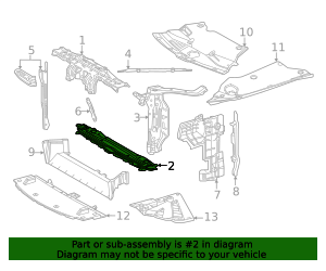 2021-2024 Toyota Mirai Lower Tie Bar 57104-11010 | Toyota Parts Center