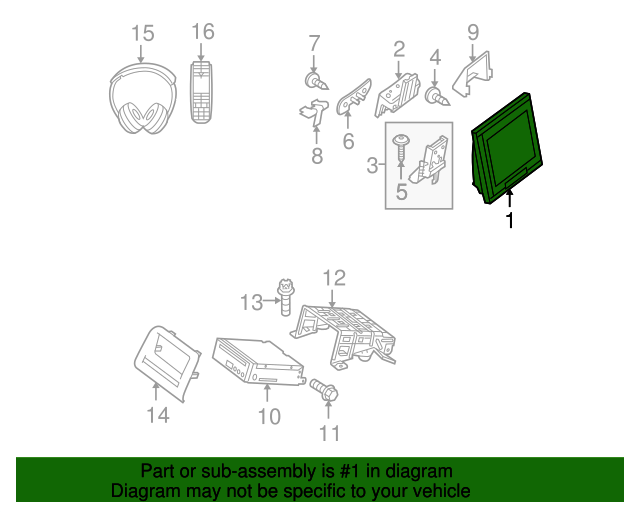 2010-2011 Mercedes-Benz Video Monitor 221-870-68-89-9116 ...