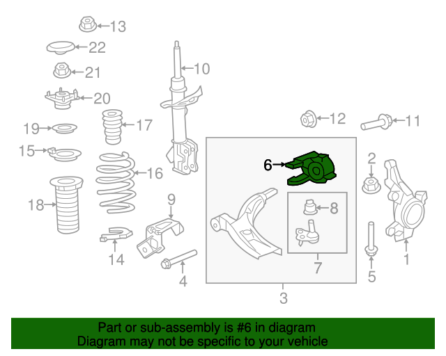 2015-2016 Honda CR-V Bracket, R Front Compliance 51395-T1W-A51 | OEM ...