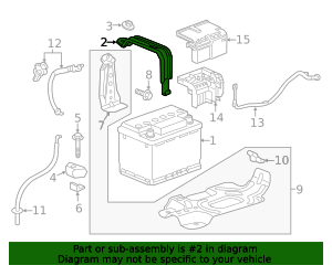 2016-2020 GM Battery Hold Down Strap 23347557 | GMPartsDirect.com