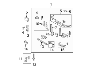 2007-2013 Toyota Tundra Hood Latch Support 53209-0C060 | Toyota Parts ...