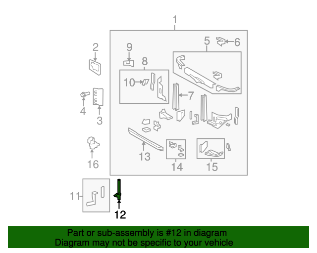 2007-2013 Toyota Tundra Hood Latch Support 53209-0C060 | OEM Parts Online