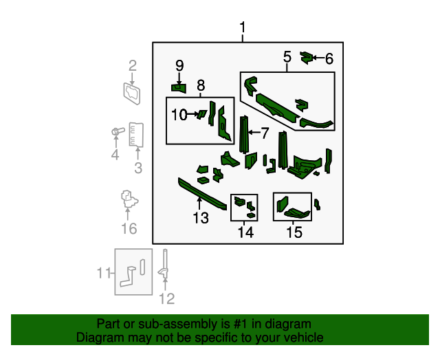 2011-2013 Toyota Tundra Radiator Support 53201-0C082 | OEM Parts Online