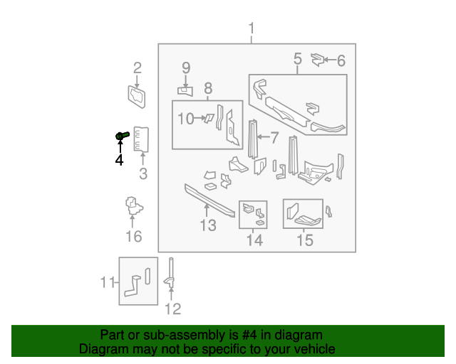 2002-2024 Toyota Fender Liner Clip 90467-07201 | OEM Parts Online
