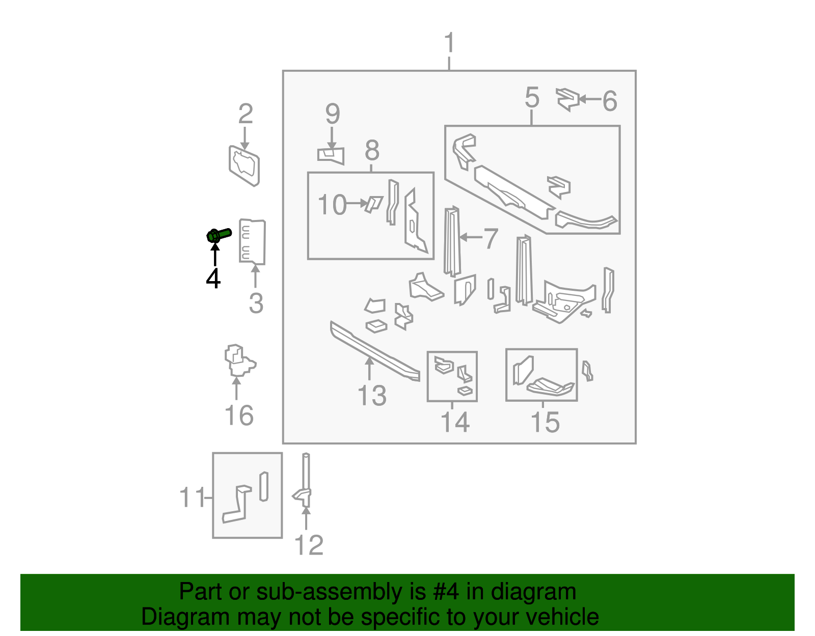 2002-2024 Toyota Fender Liner Clip 90467-07201 | Toyota OEM Parts Online