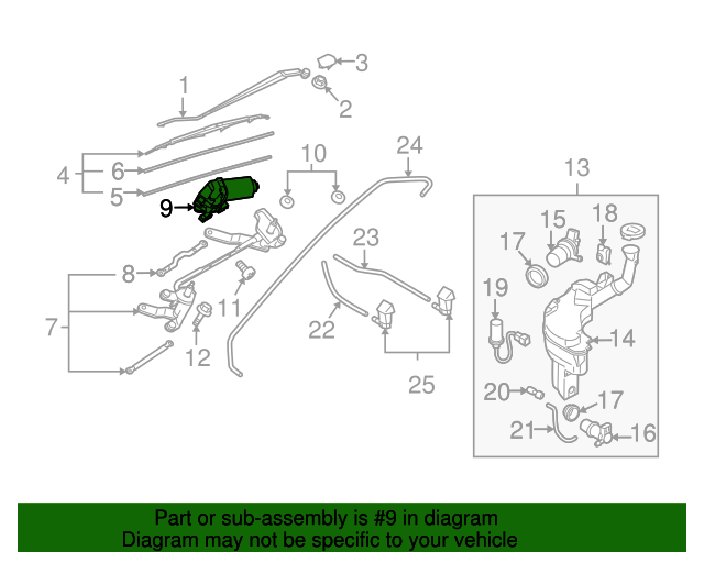 2006-2015 Mazda 5 Wiper Motor CC29-67-340C | OEM Parts Online