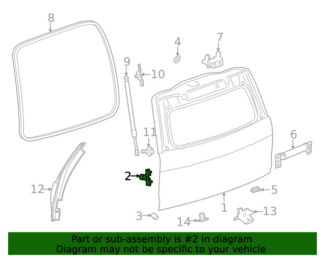 2020-2024 GM Liftgate Bumper 84990546 GM | GMPartsDirect.com