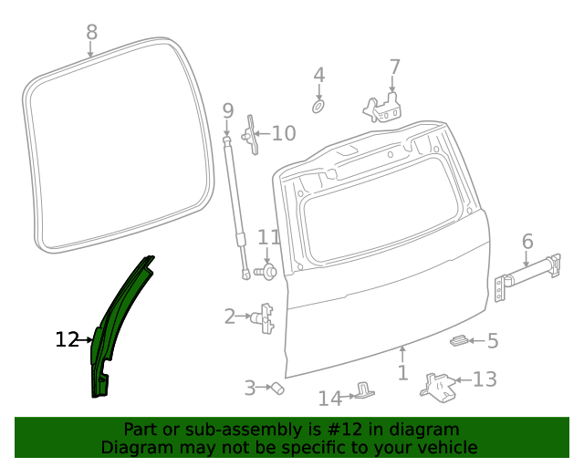 2021-2024 GM Driver Side Liftgate Inner Panel Access Hole Cover ...