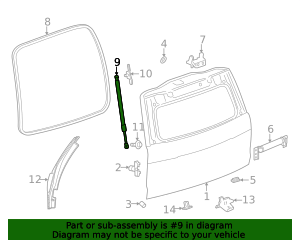 2021-2025 GM Driver Side Liftgate Strut 84827797 | GM Parts Center