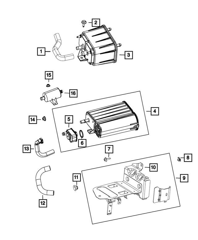 MOPAR VAPOR CANISTER BRACKET - 68195008AE - 68195008AE | Mopar Online Parts