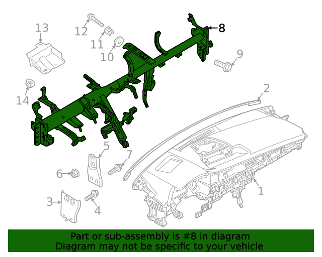 2020-2023 Mazda CX-30 Reinforced Beam DGJ1-60-420B | RealMazdaParts.com