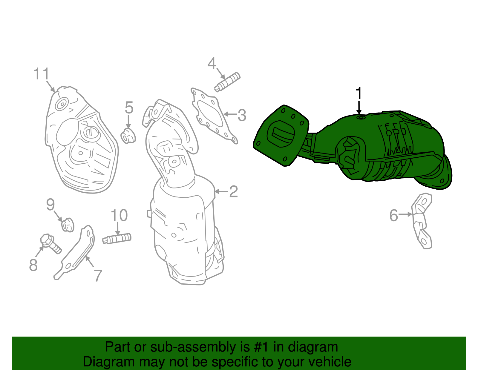 2017-2020 Toyota Exhaust Manifold 17140-0P331 | Toyota Parts Center