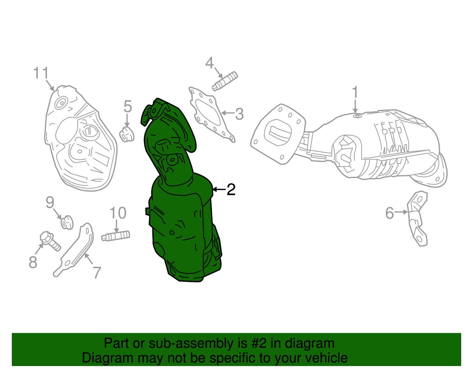 Toyota Parts Exhaust Manifold 17150-0P331 | Toyota Parts|Toyota Online ...
