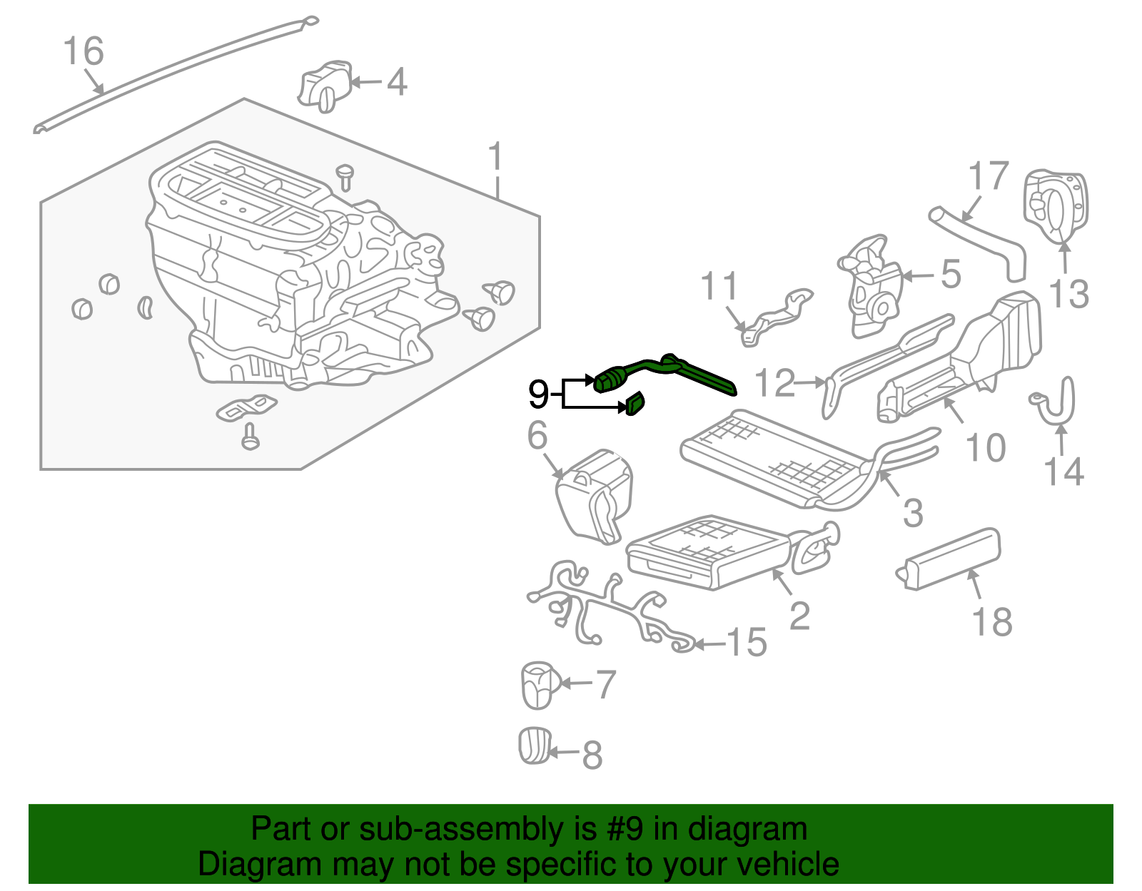 73127-TP6-A00 - 2010-2015 Honda - Dam (5X6X3190) | Genuine Honda Parts