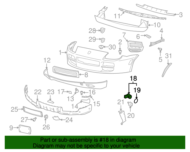 2006 Porsche Cayenne Park Sensor 955-606-275-02 | Sunset Porsche Parts