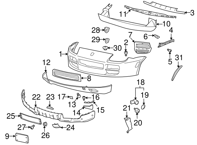 2003-2004 Porsche Cayenne Spoiler 955-505-061-00 | OEM Parts Online