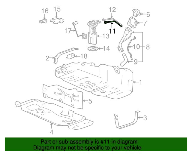 2007-2012 GM Fuel Feed Pipe 25915450 GM | GMPartsDirect.com