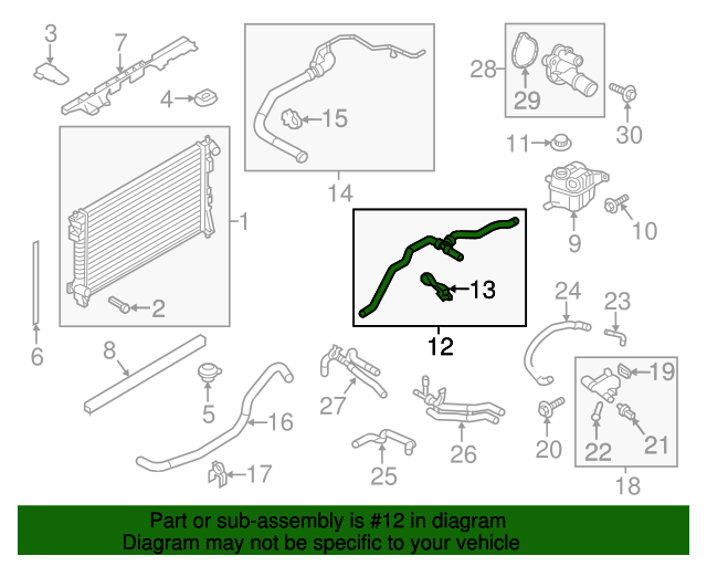 2013-2018 Ford Reservoir Hose DG1Z-8075-B | Blue Springs Ford Parts