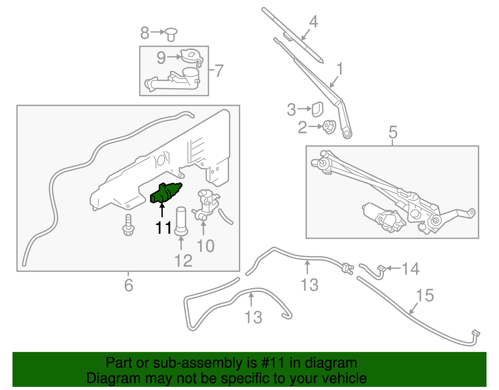2011-2020 Infiniti Washer Pump 28621-1LA0B | Infiniti OEM Parts Online