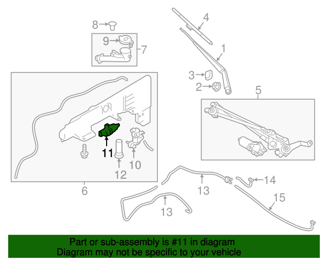 2011-2020 Infiniti Washer Pump 28621-1LA0B | OEM Parts Online