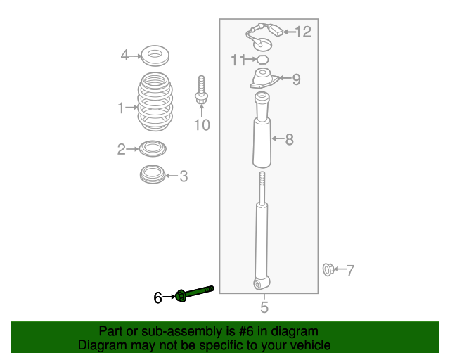 N-106-283-01 - Shock Assembly Mount Bolt 2015-2024 Audi | Audi OEM Parts