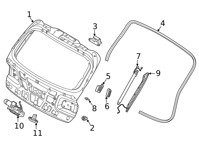 81810-T6000 - Liftgate Lock Striker Plate 2021-2024 Genesis ...