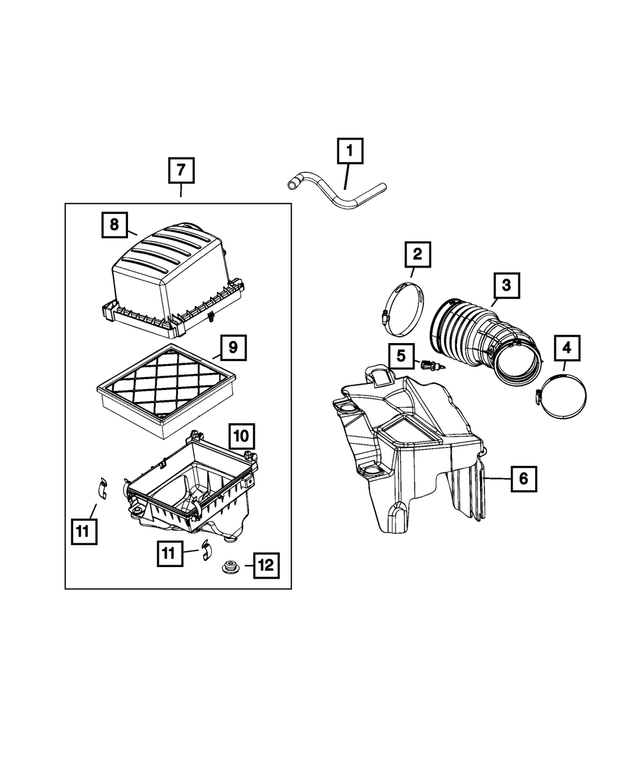 2019-2024 Mopar Engine Air Cleaner Assembly 5038546AB | Mopar Estores