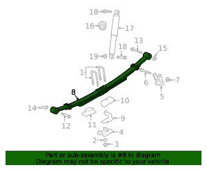 2019-2025 GM Leaf Spring 86808680 GM | GMPartsDirect.com