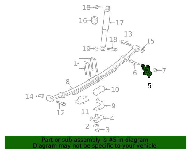 2019-2020 GM Rear Spring Shackle 23341158 | TascaParts.com