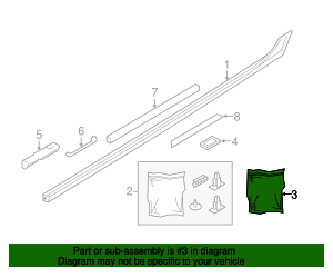 2012-2018 Audi Rocker Molding Tape 4G0-898-909-A | OEM Parts Online