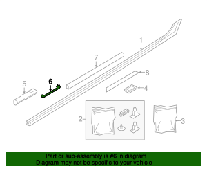 2012-2018 Audi Rocker Panel Molding Trim Insert 4G0-854-729 | OEM Parts ...